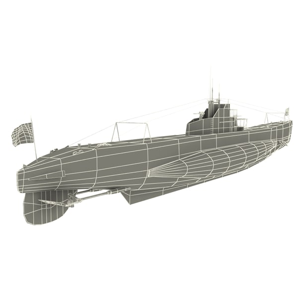 3d ww2 submarines 2 model
