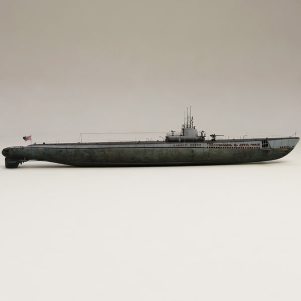3d ww2 submarines 2 model