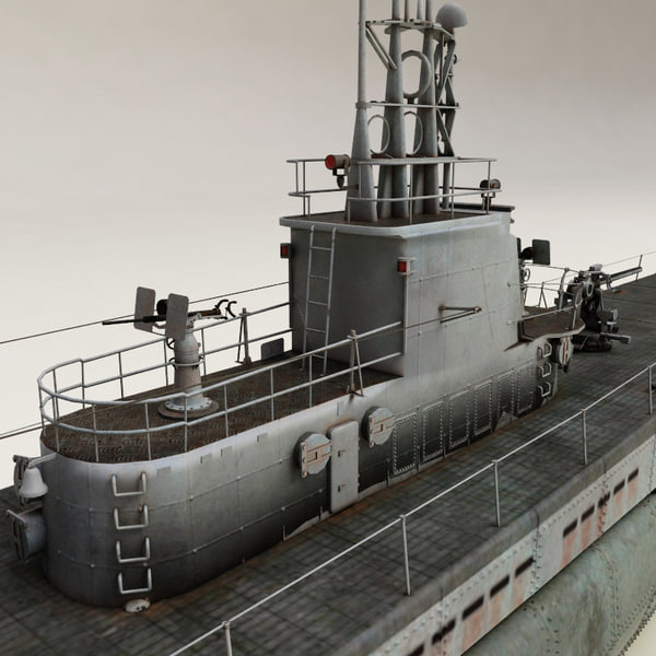 3d ww2 submarines 2 model