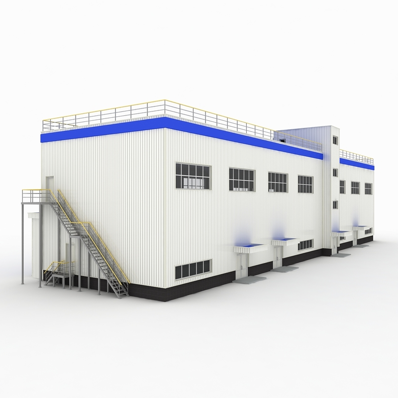 medium industrial building 22 3d model