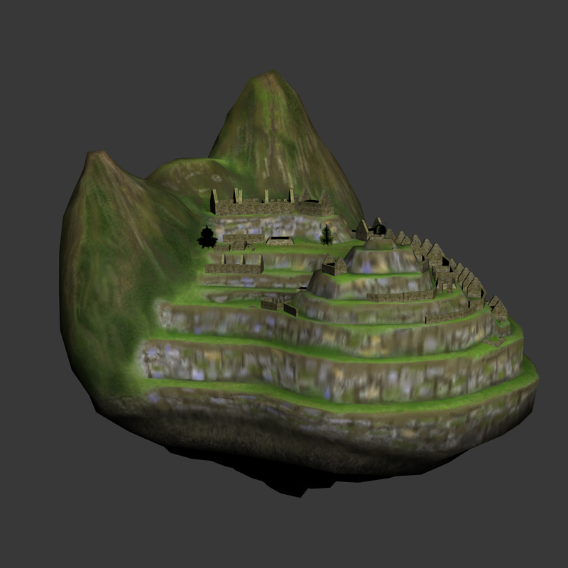 3d model machu picchu