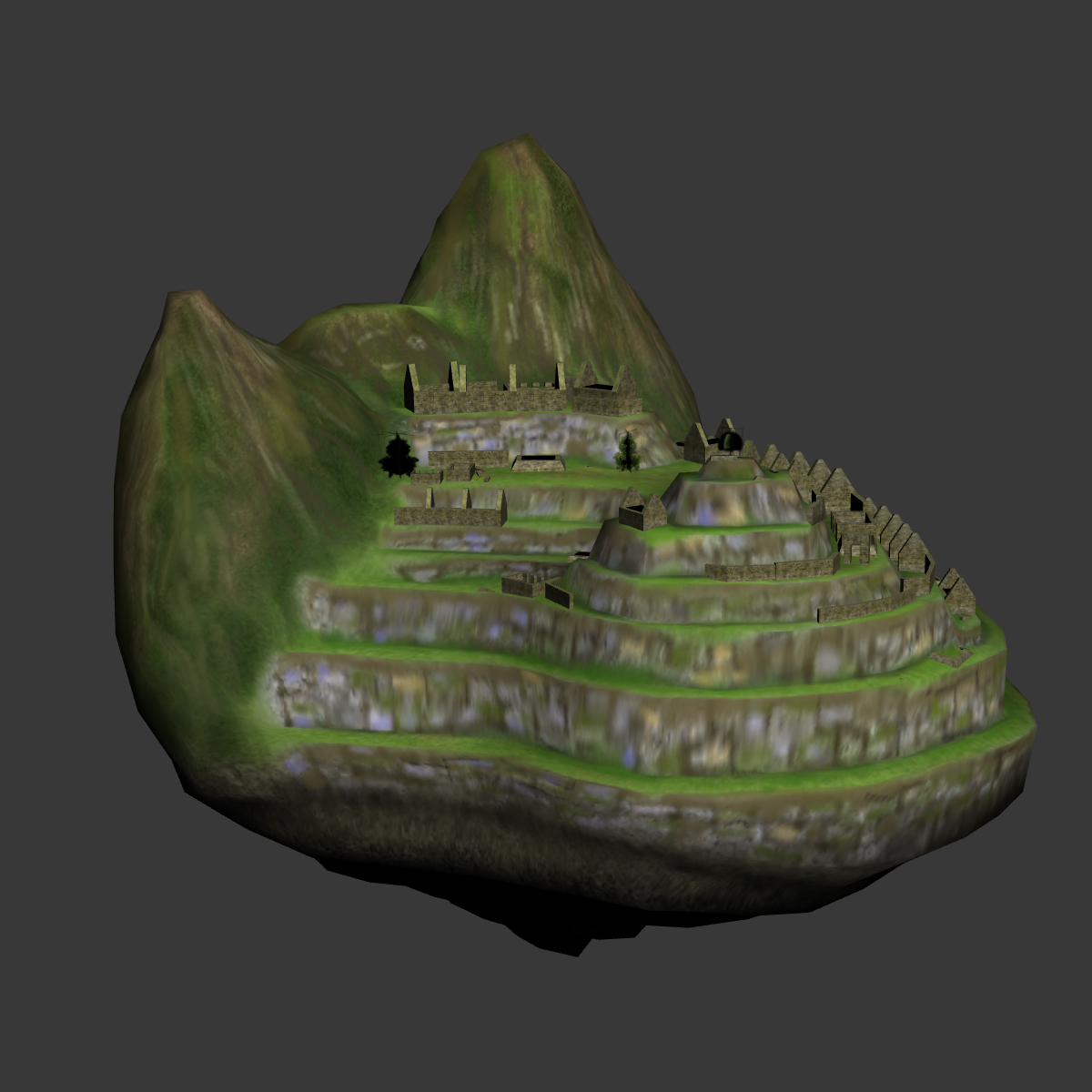 3d model machu picchu