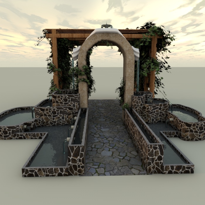 fountain 3d model
