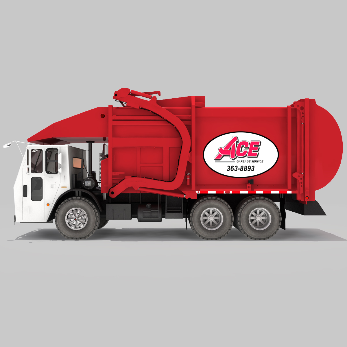 3d model garbage trucks