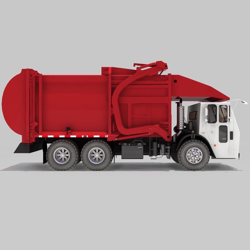 3d model garbage trucks