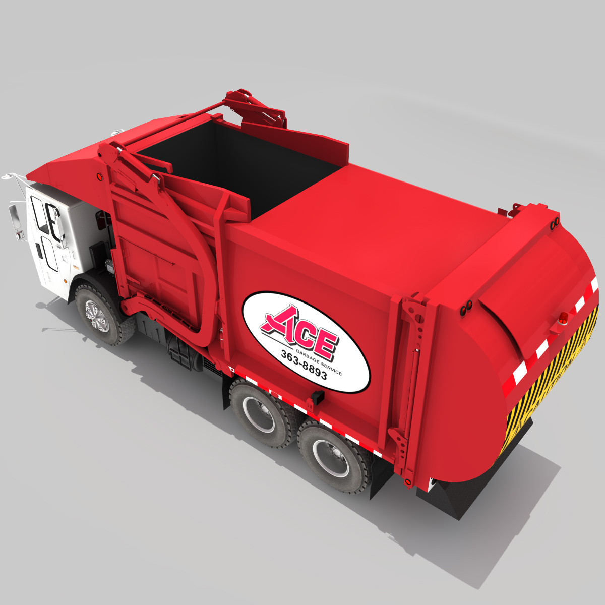 3d model garbage trucks