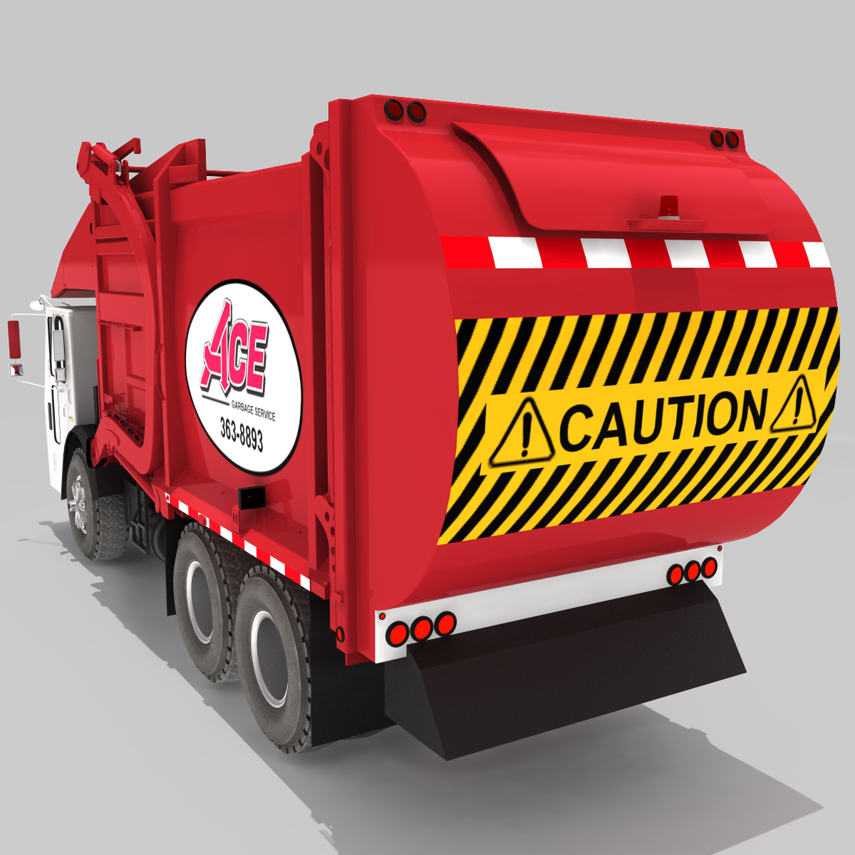 3d model garbage trucks
