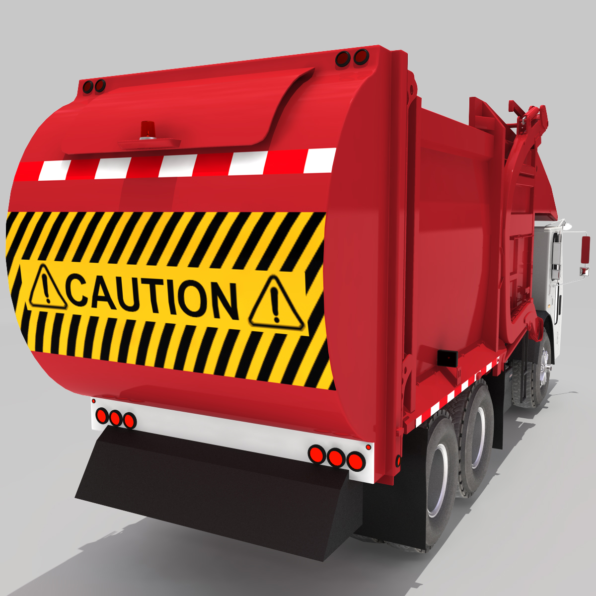 3d model garbage trucks