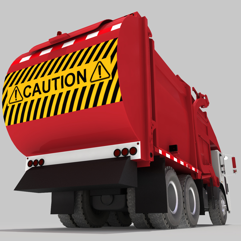 3d model garbage trucks