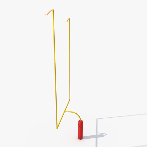 official football goalpost posts 3d 3ds