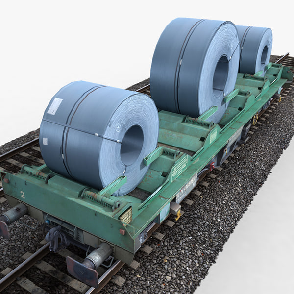steel coil wagon 1 3d model