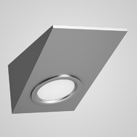 single ceiling halogen light 3d model
