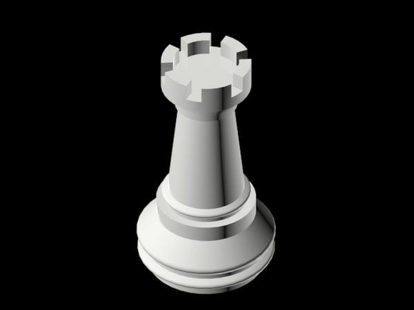chess rook 3d max