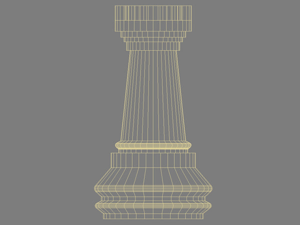 chess rook 3d max
