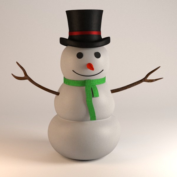 snowman snow man 3d model