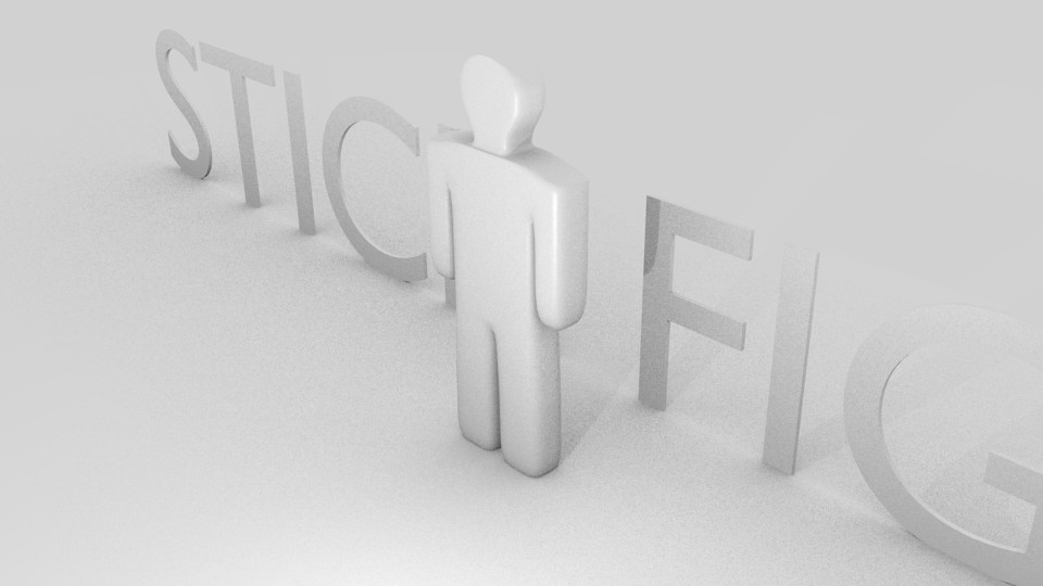 3d stick figure