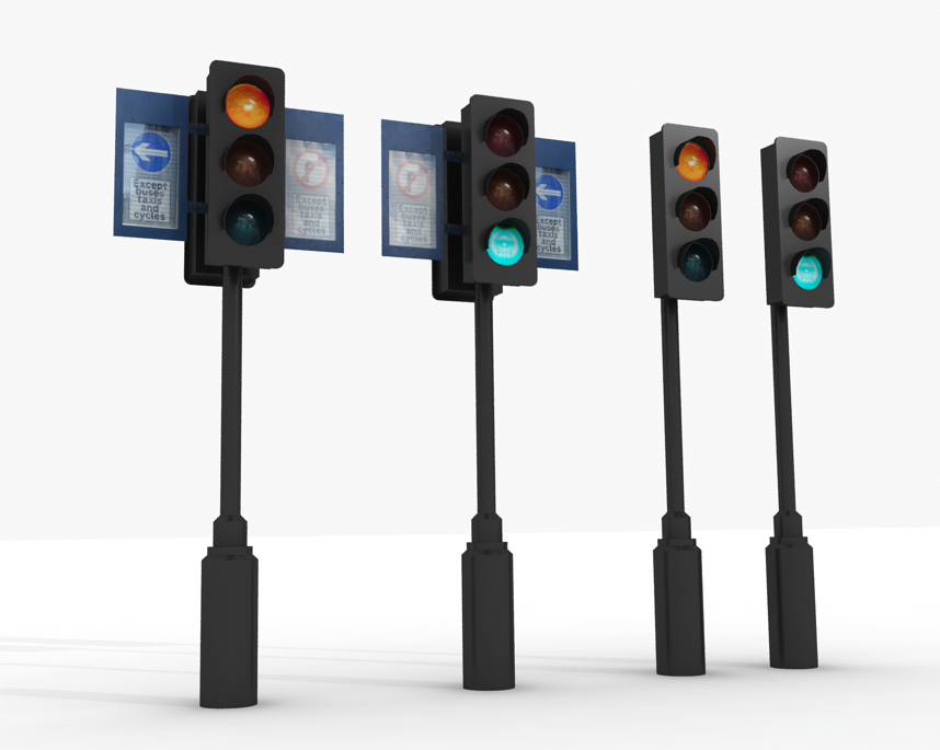 3d model traffic signal