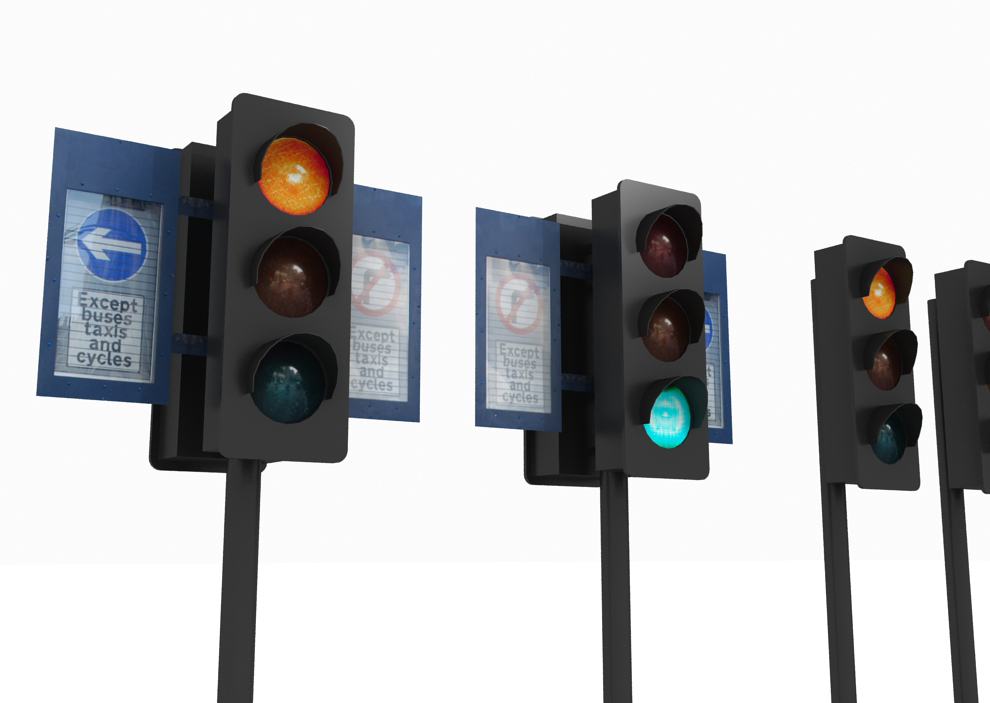 3d model traffic signal