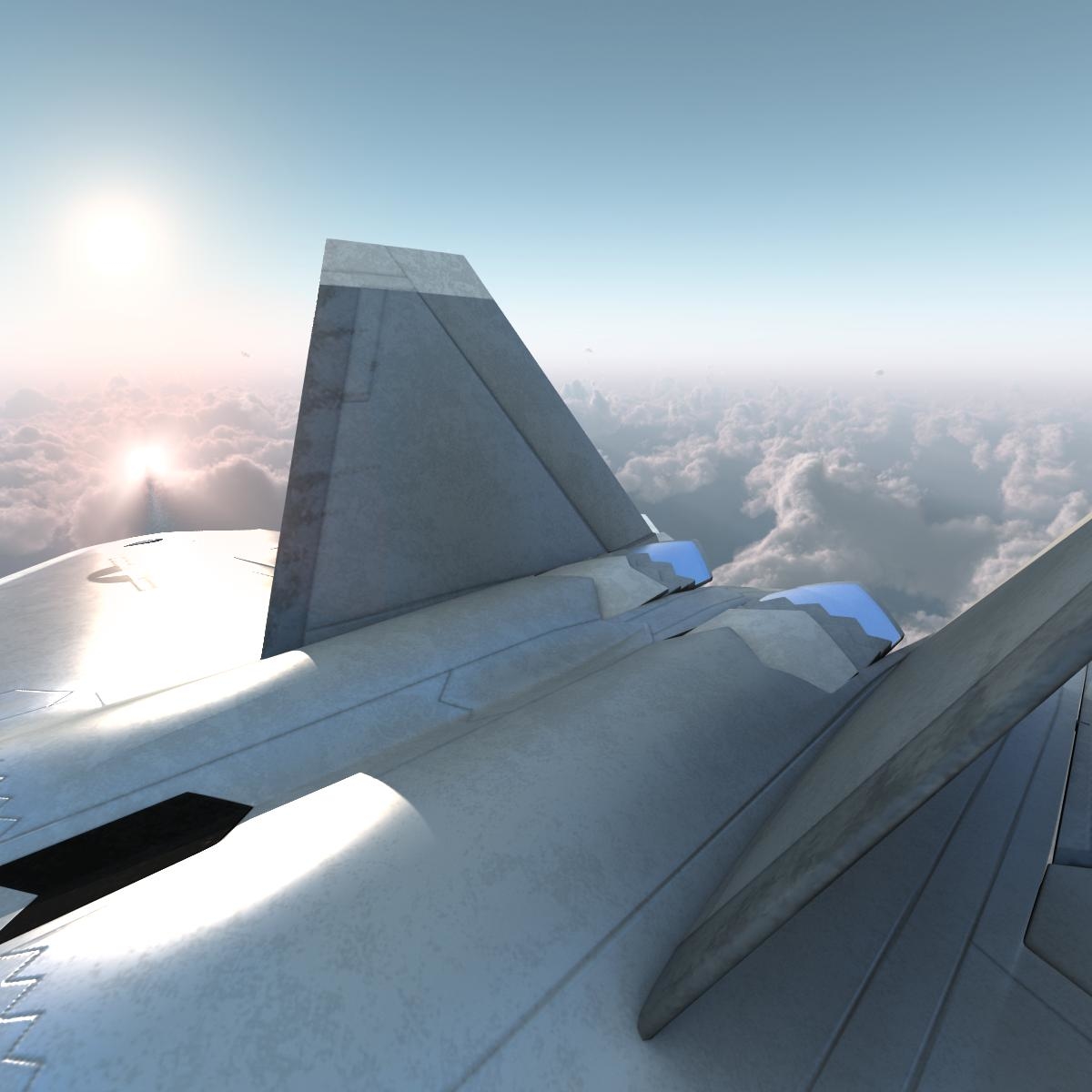 3d realistic f-22 raptor v2