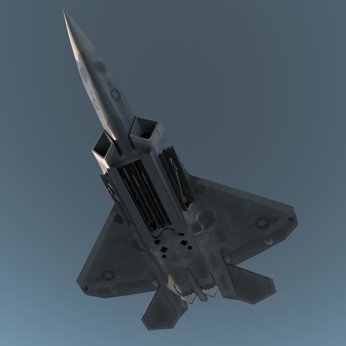 3d realistic f-22 raptor v2