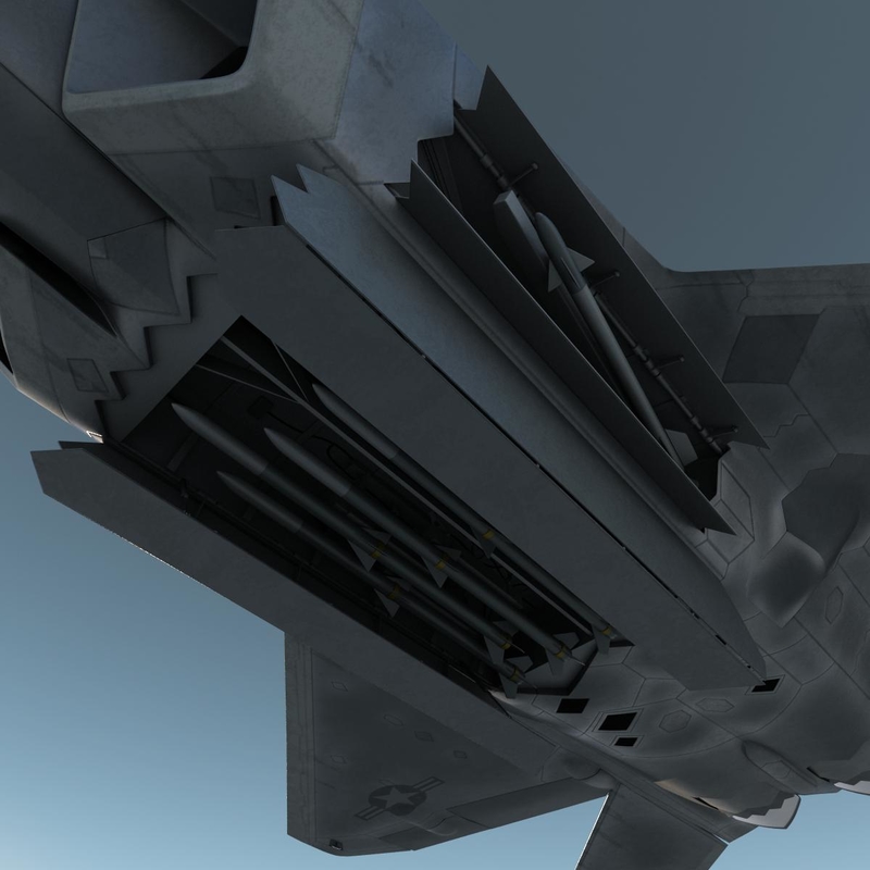 3d realistic f-22 raptor v2