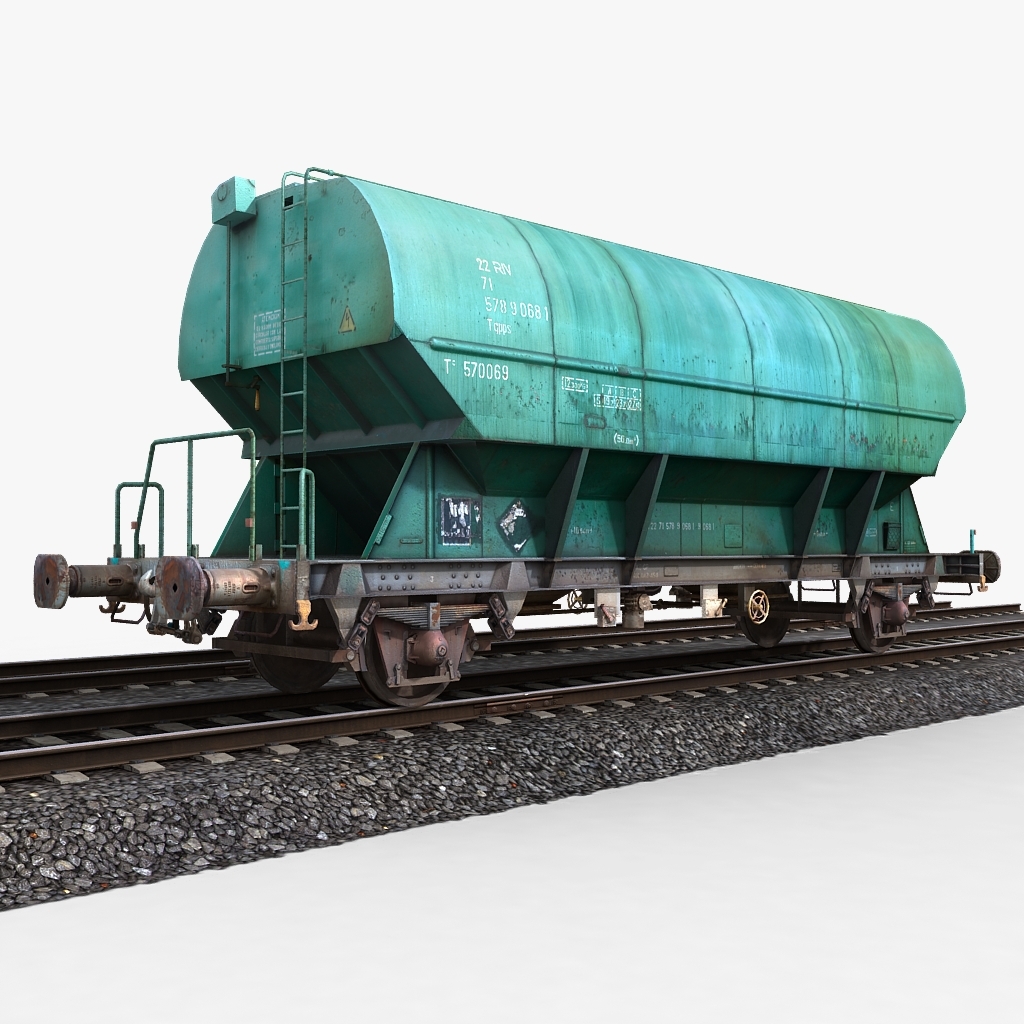hopper wagon 1 3d model
