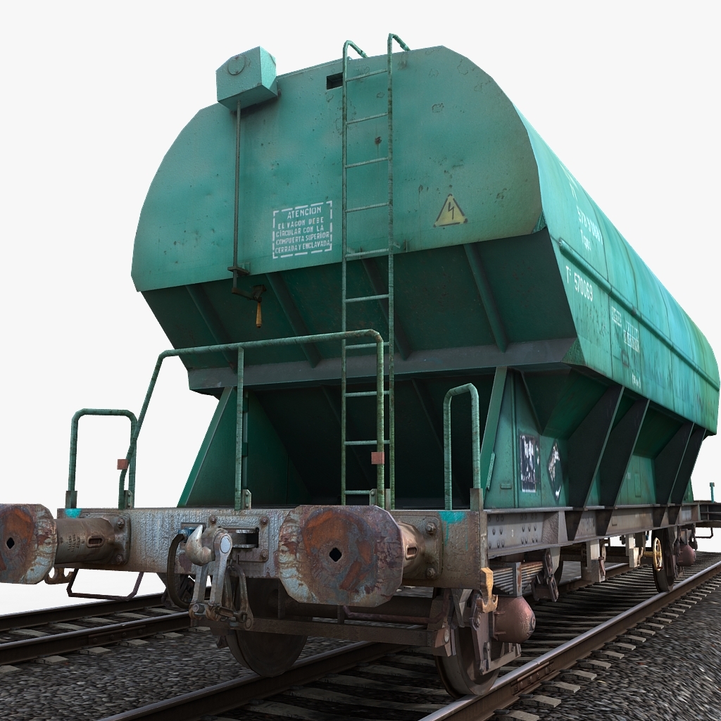 hopper wagon 1 3d model