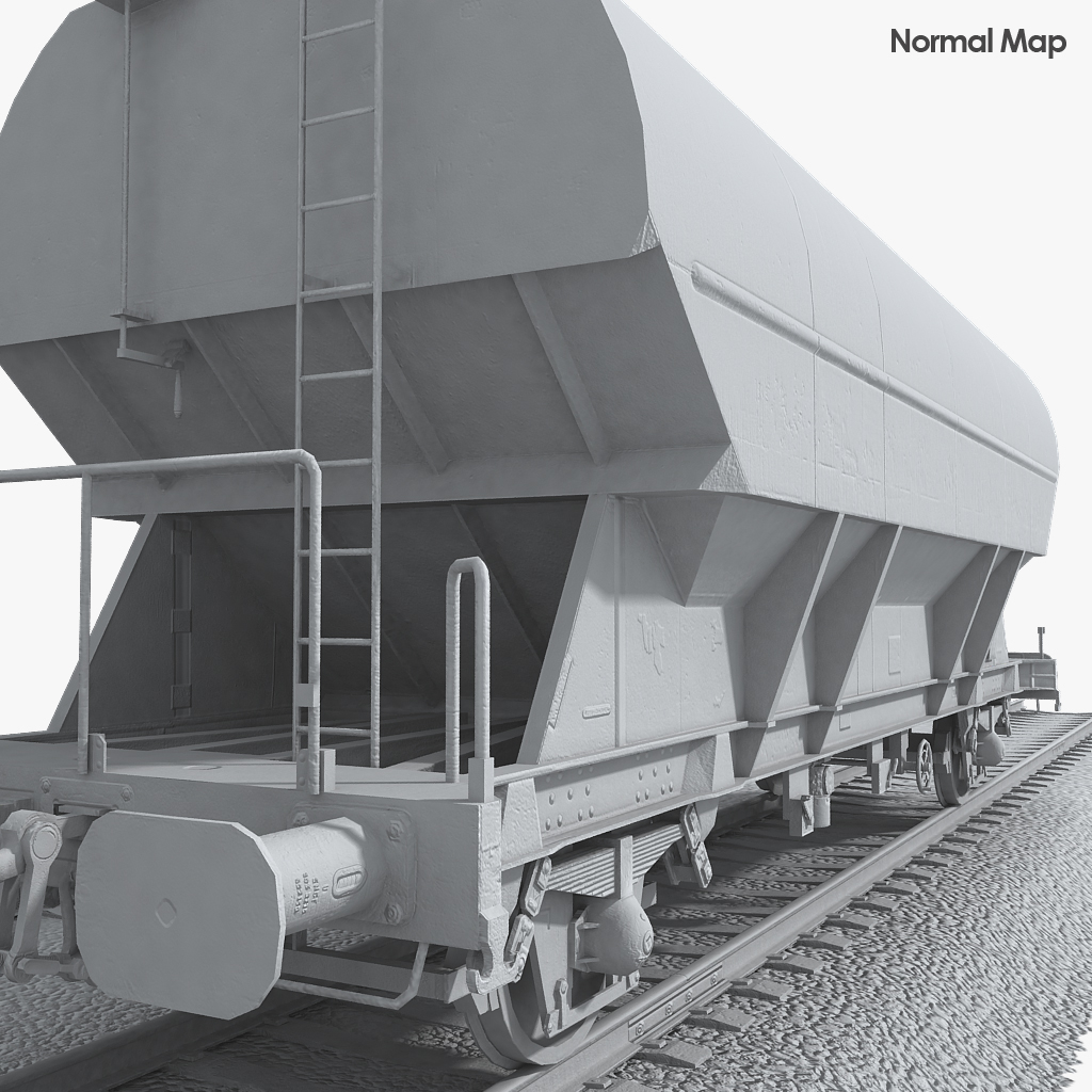 hopper wagon 1 3d model