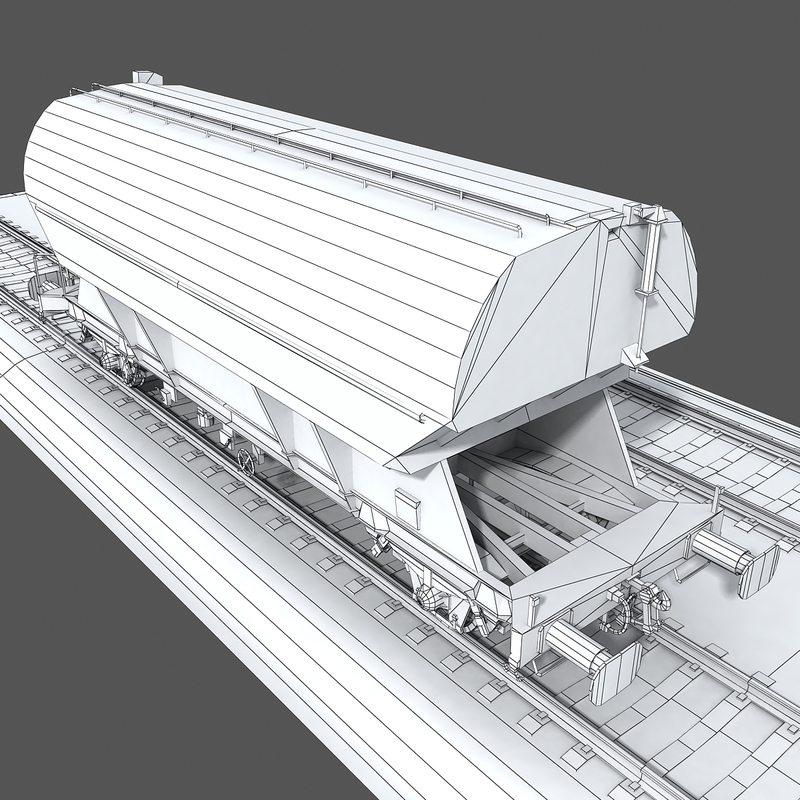 hopper wagon 1 3d model