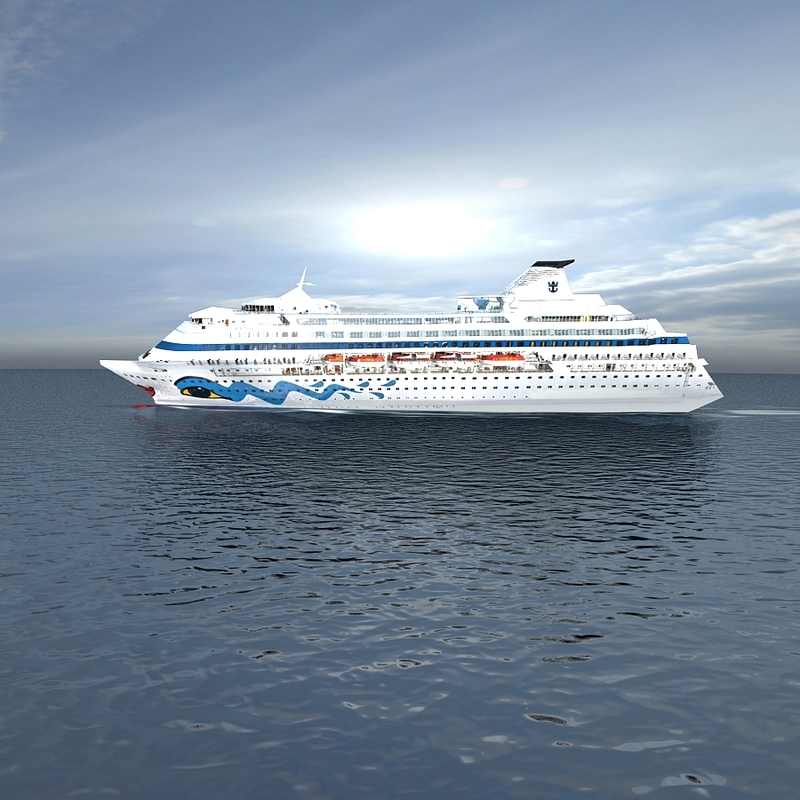 luxury ocean passenger liner 3d model