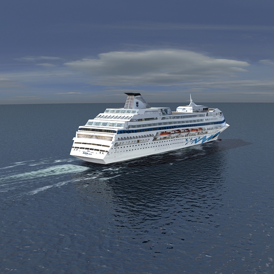 luxury ocean passenger liner 3d model