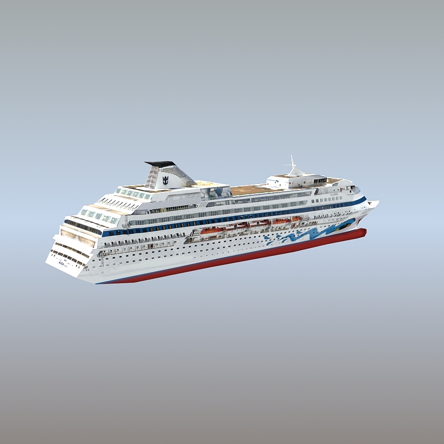 luxury ocean passenger liner 3d model