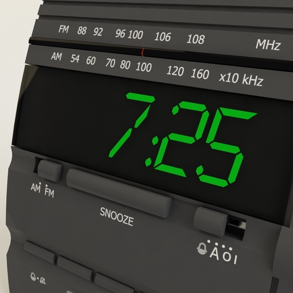 clock radio alarm 3d model