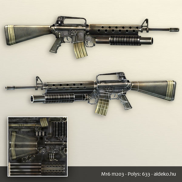 3d model of m16