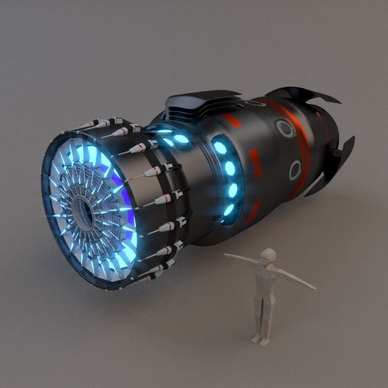 3d spaceship star drive