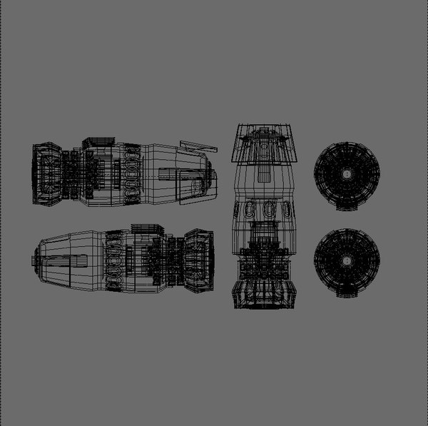 3d spaceship star drive