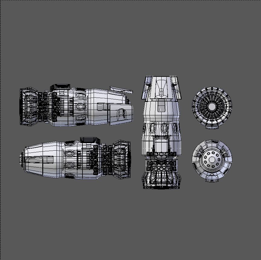 3d spaceship star drive