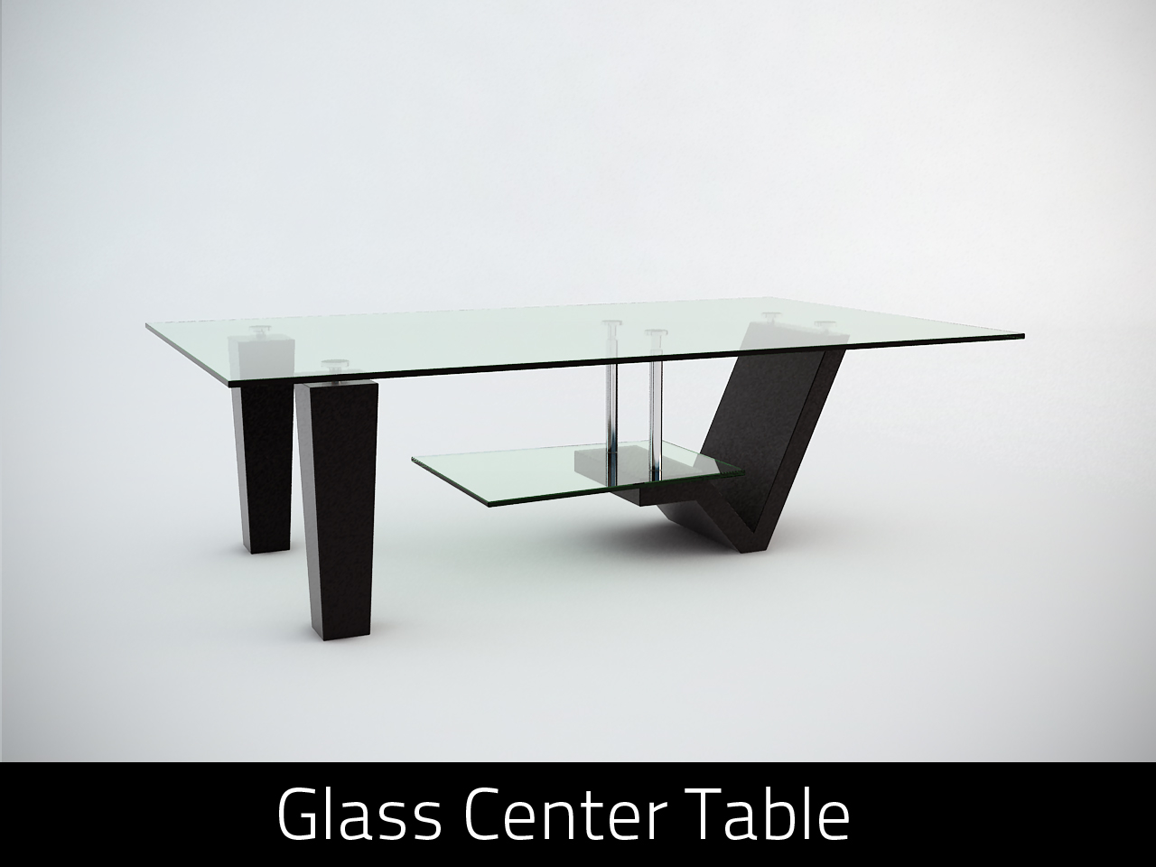 3d model glass center table