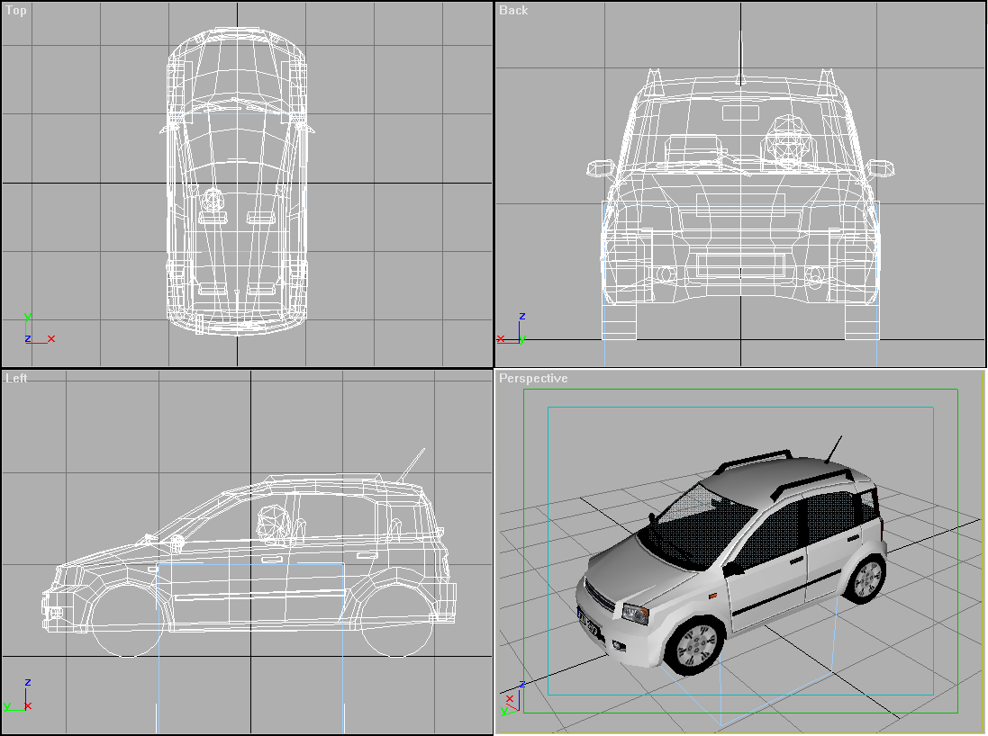 3d fiat panda model