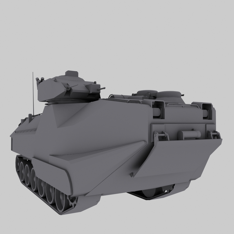 aav-7 amtruck marines 3d model