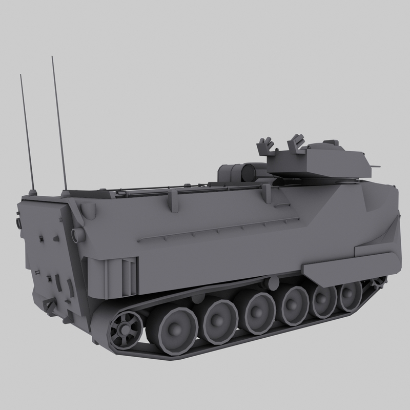aav-7 amtruck marines 3d model