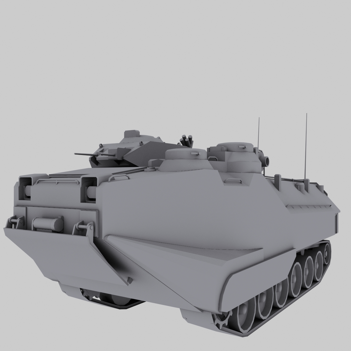 aav-7 amtruck marines 3d model