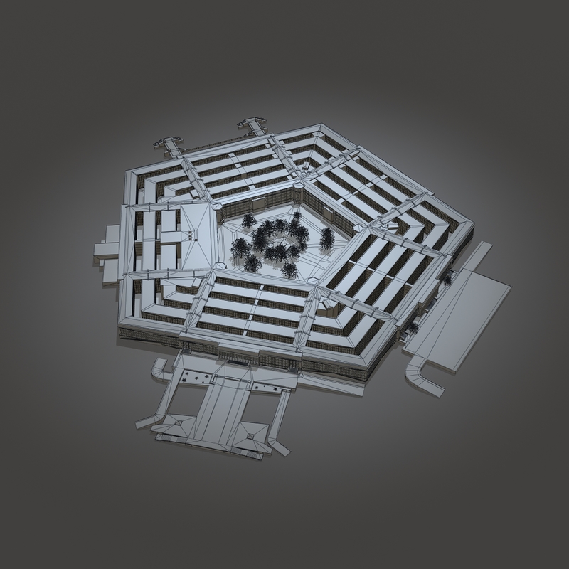 3d pentagon landmark