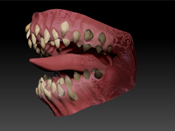 teeth monsters 3d obj