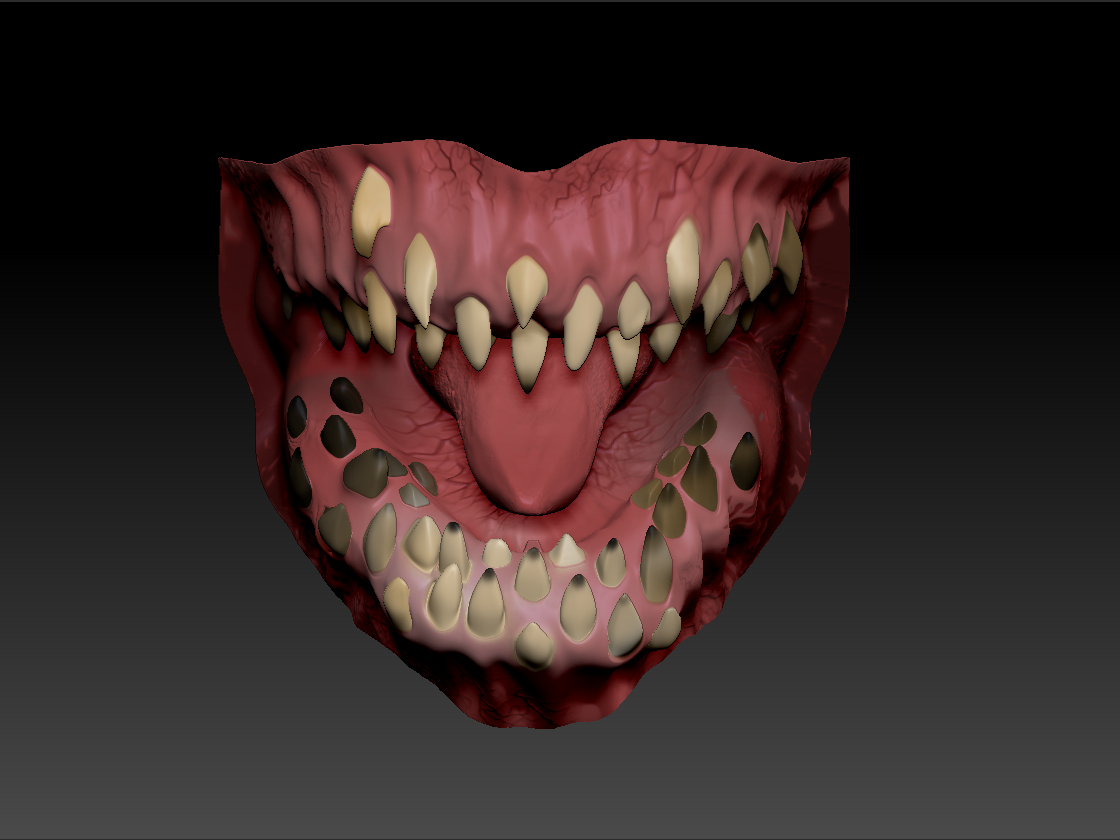 teeth monsters 3d obj
