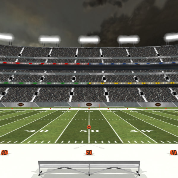 3d model football bowl stadium 3