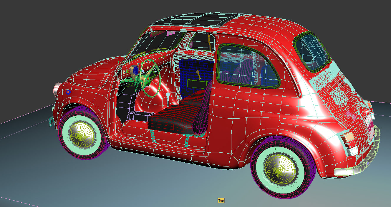 fiat 500 classic 3d max