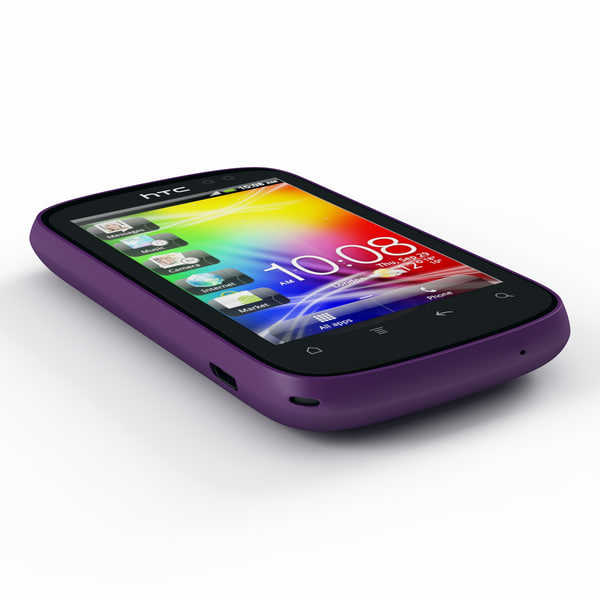 htc explorer purple 3d model