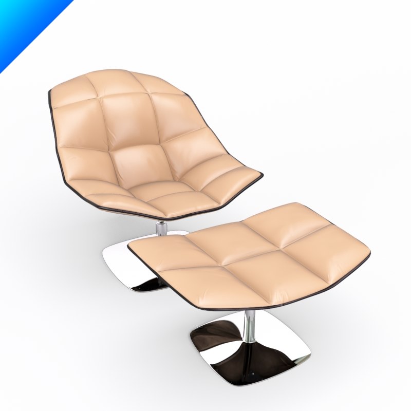 3d model jehs laub lounge chair