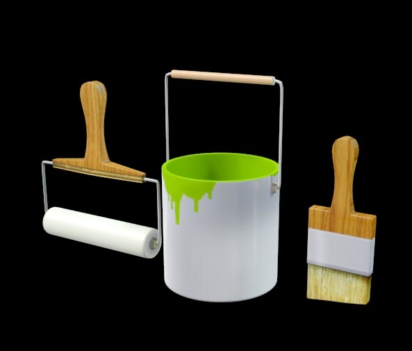 Paint Brush 3D Models for Download | TurboSquid